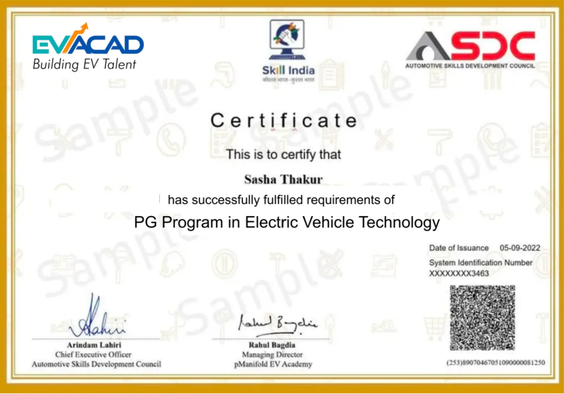 PG Program in Electric Vehicle technology